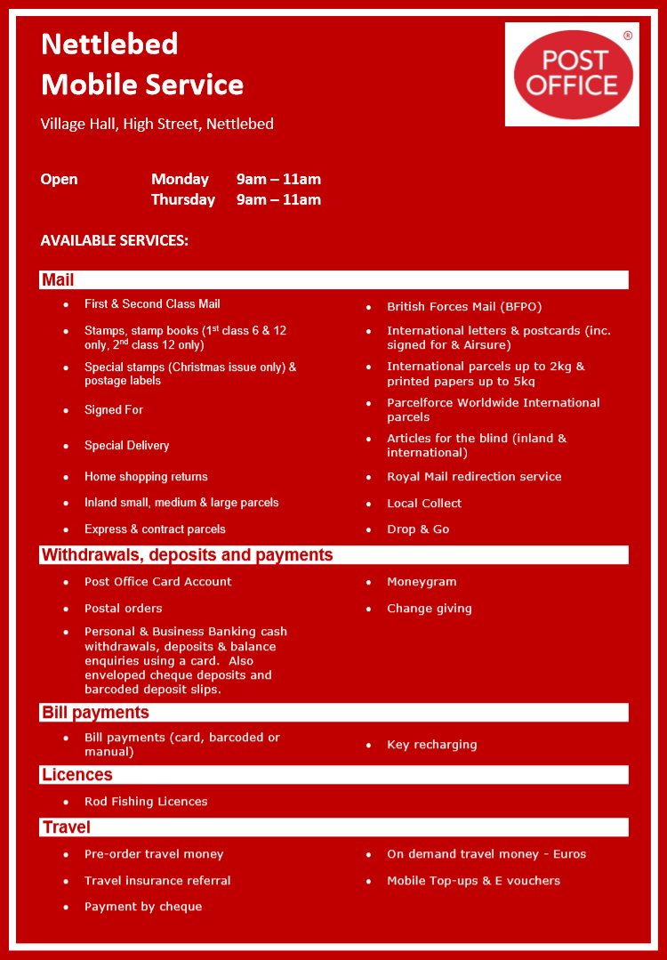 Mobile Post Office – Nettlebed